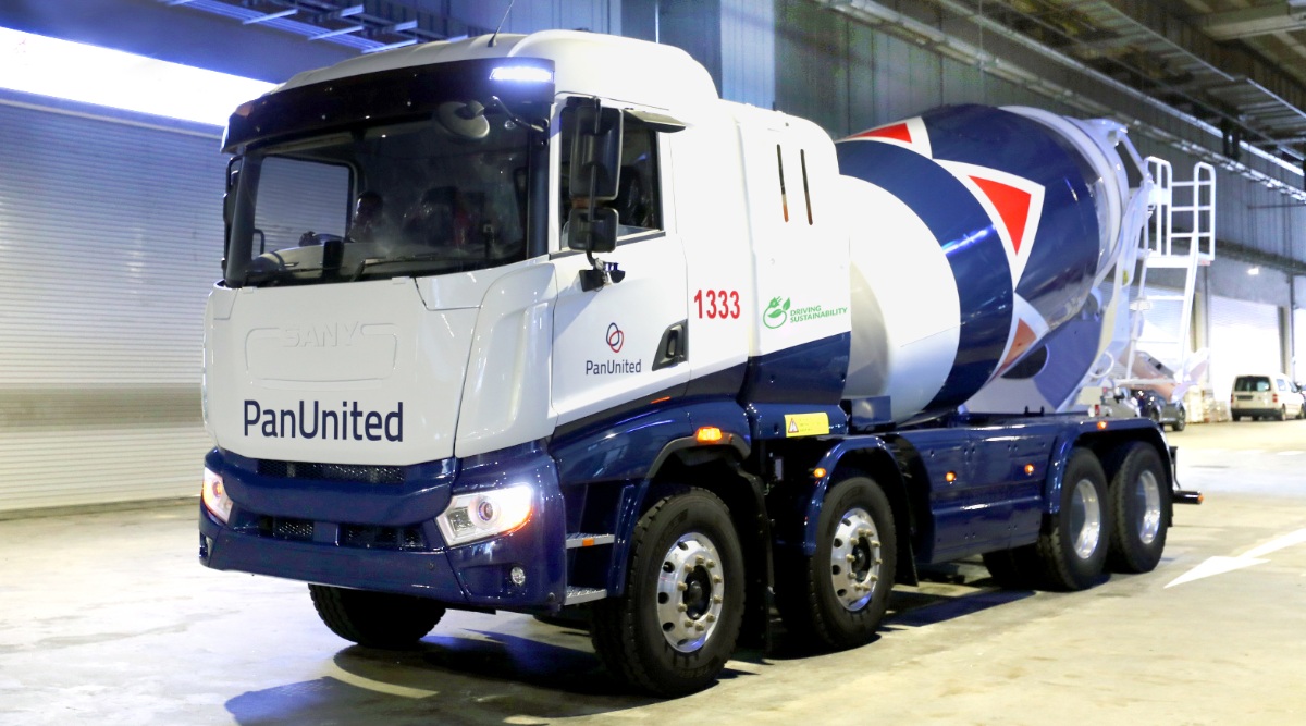 Pan-United deploying Singapore’s first electric-powered concrete mixer truck